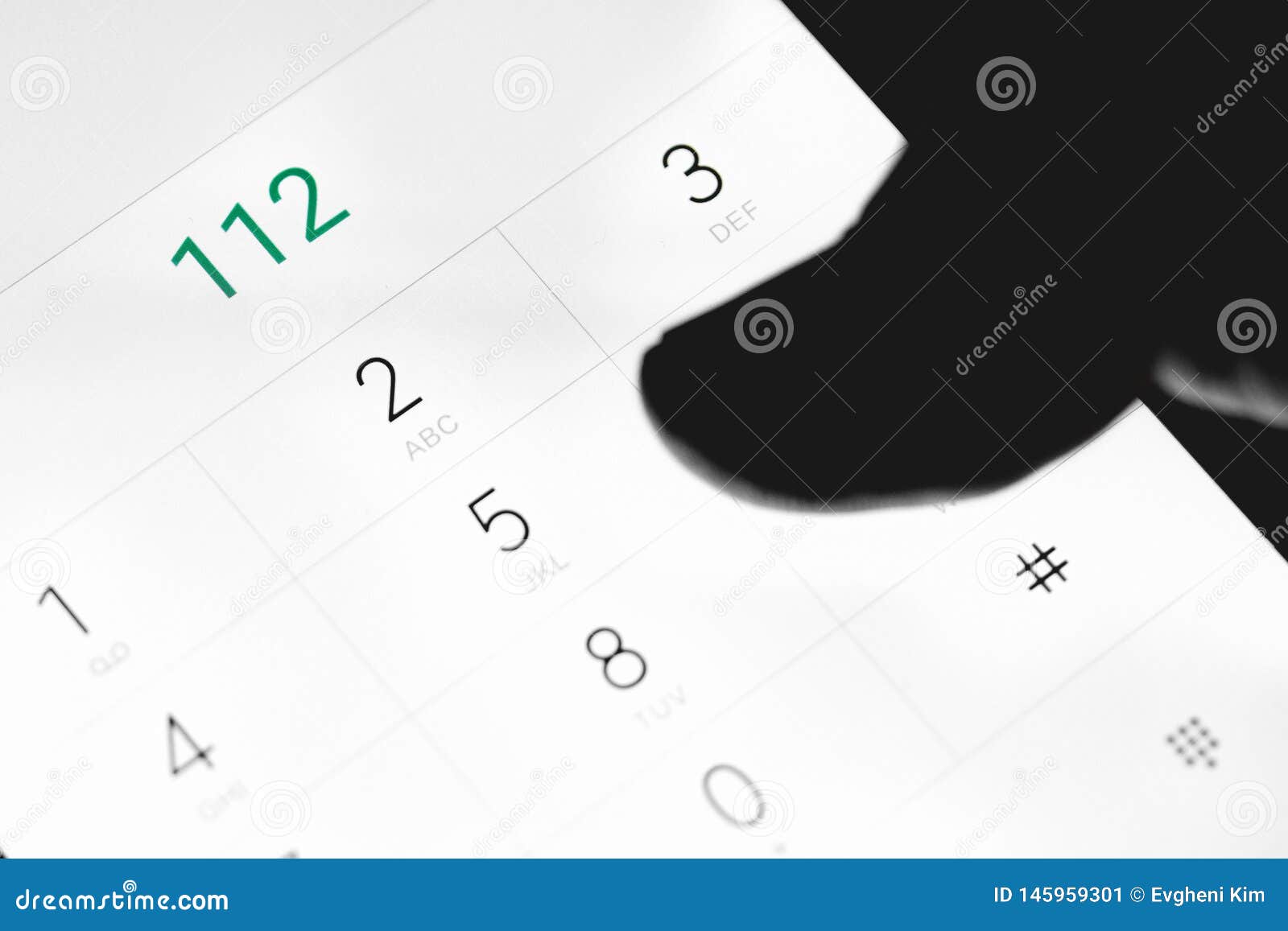 Dial Emergency Number on the Smartphone Screen Stock Image - Image of ...