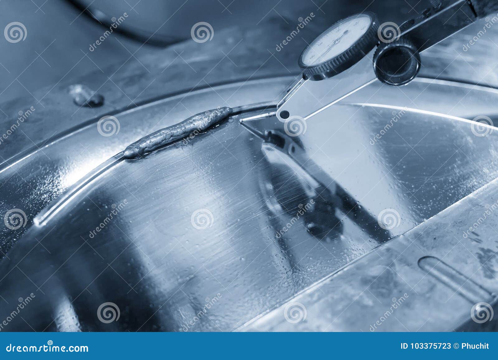 The Dial Gauge Alignment the Injection Mold Stock Image - Image of ...