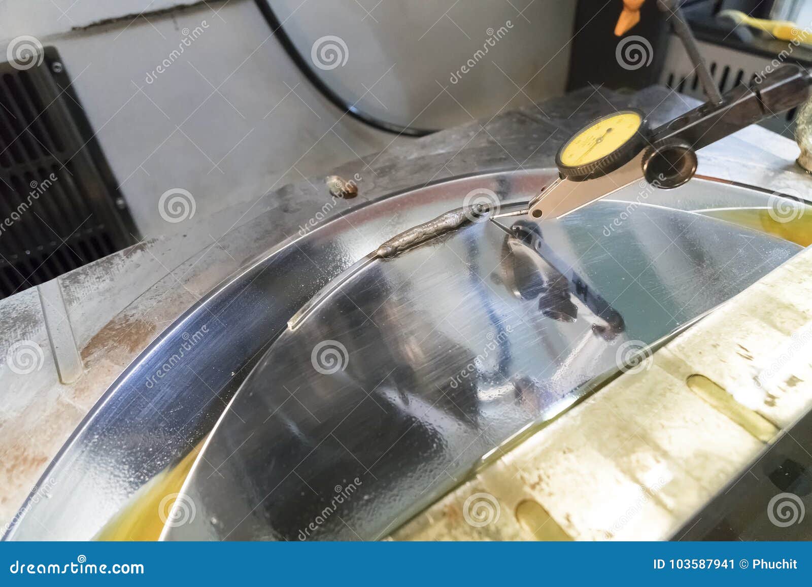 The Dial Gauge Alignment the Injection Mold Stock Image - Image of ...