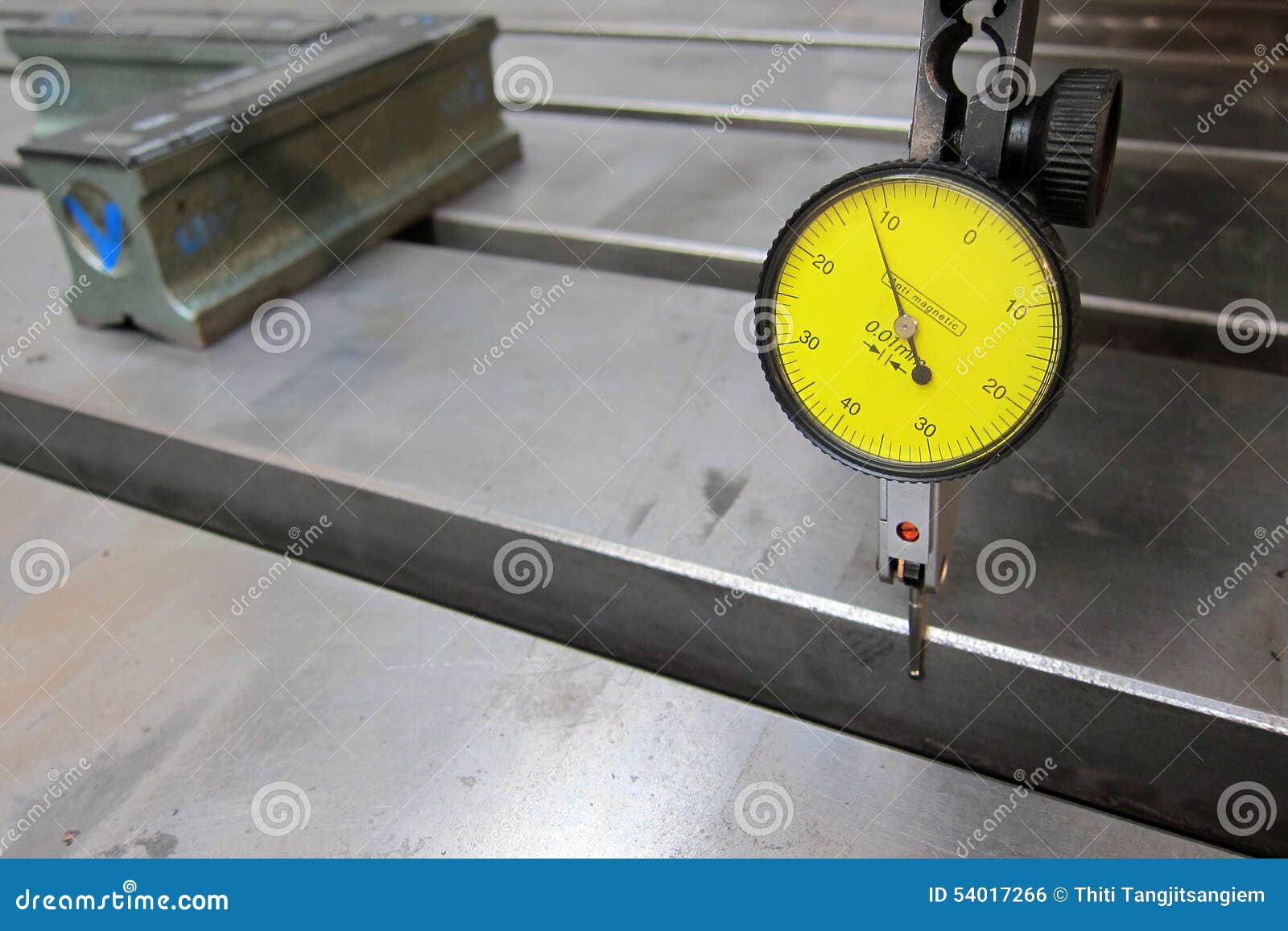 Dial Gauge Measure The Part After Production Process Royalty-Free Stock ...