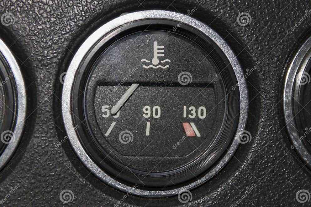 Dial Gauge for Engine Temperature Stock Photo - Image of check, heat ...