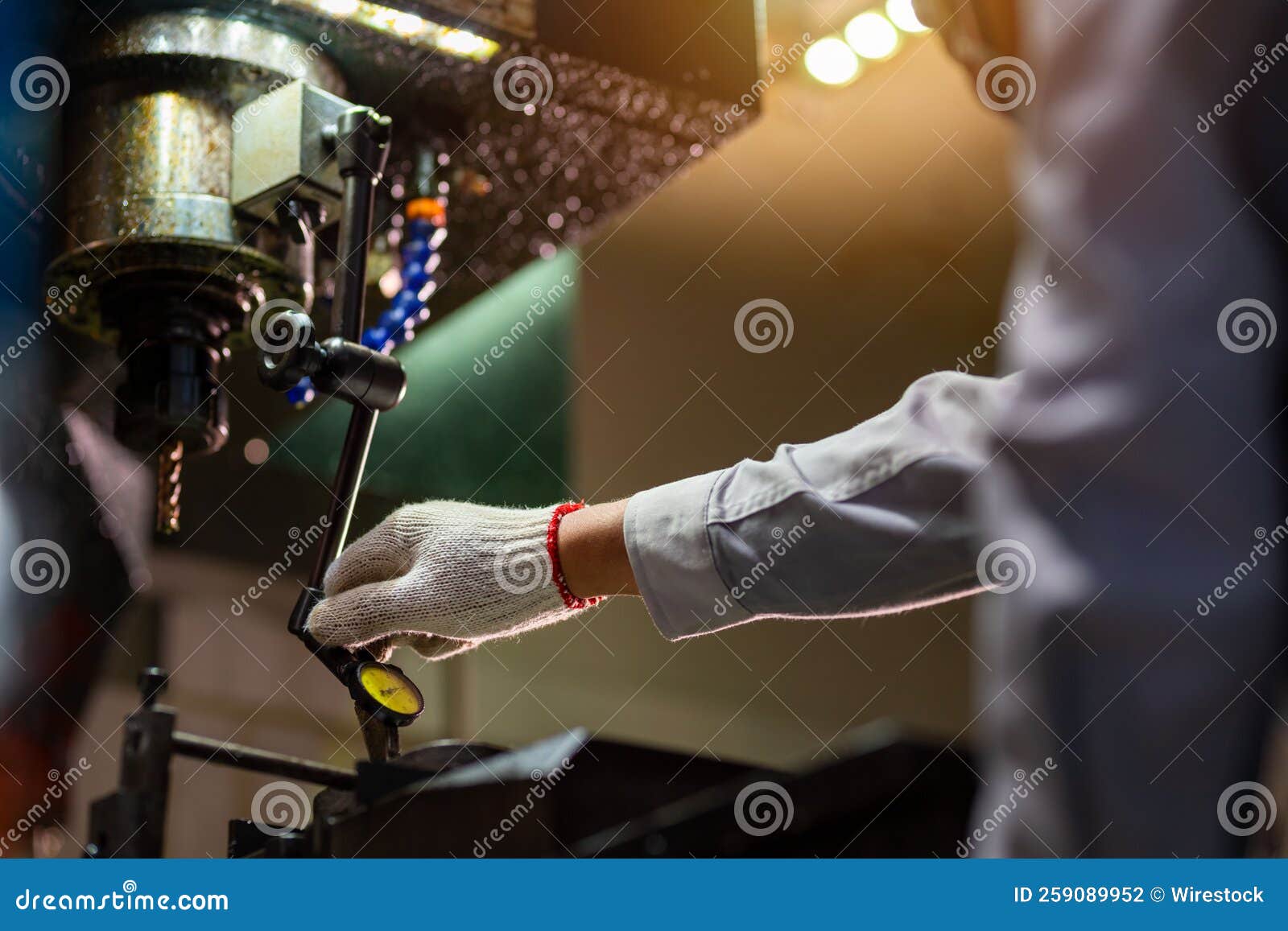 The Dial Gauge Setting for CNC Production Stock Photo - Image of ...