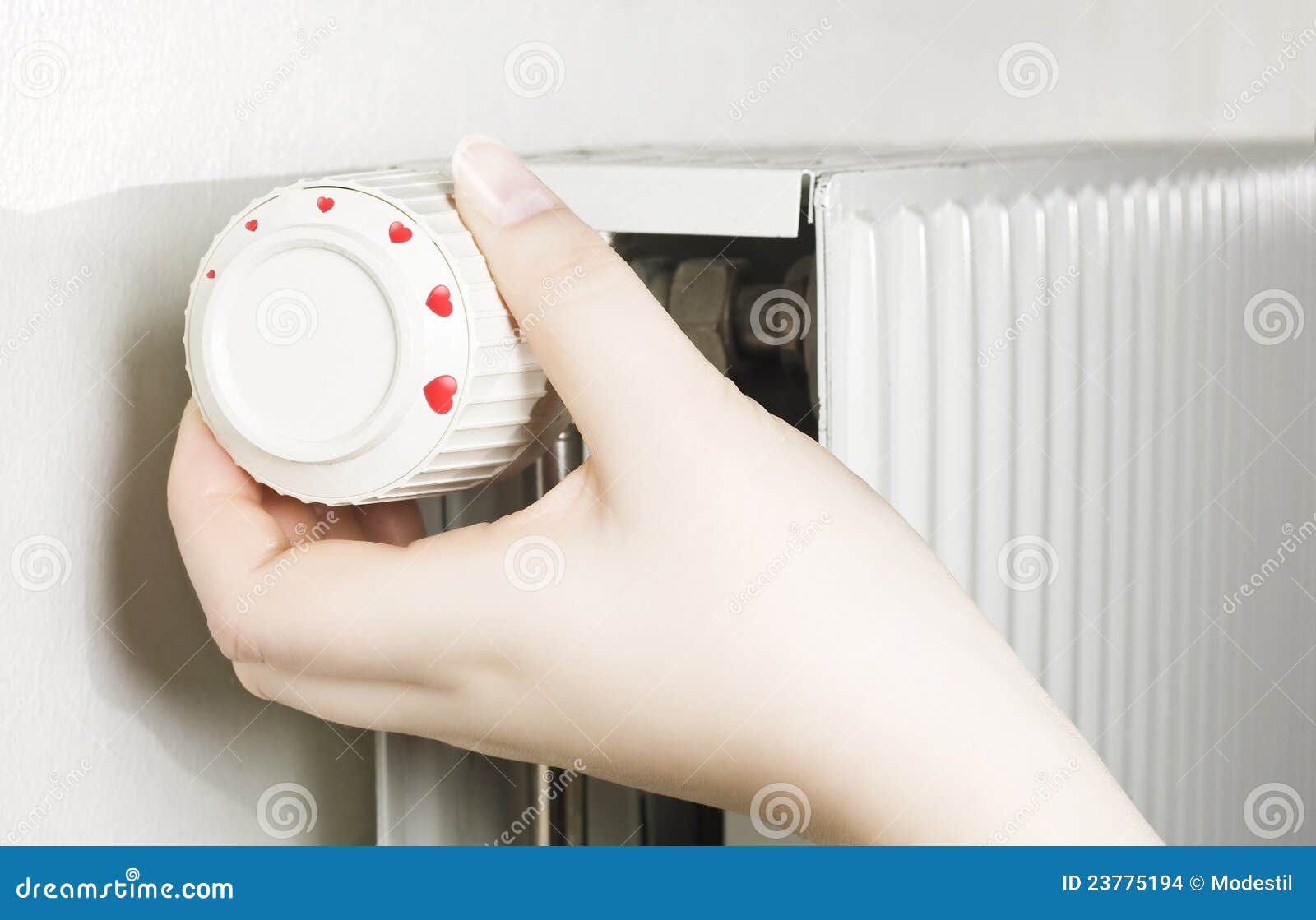 Dial with Hearts on Radiator Stock Photo - Image of radiator, home ...