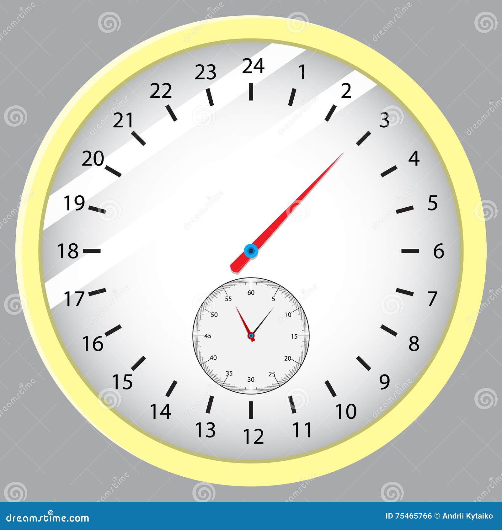 Dial Hours, Minutes and Seconds Stock Vector - Illustration of horologe ...