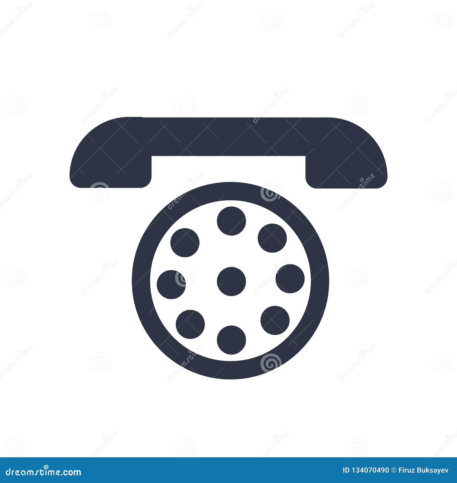 Dial Icon Vector Sign and Symbol Isolated on White Background, Dial ...