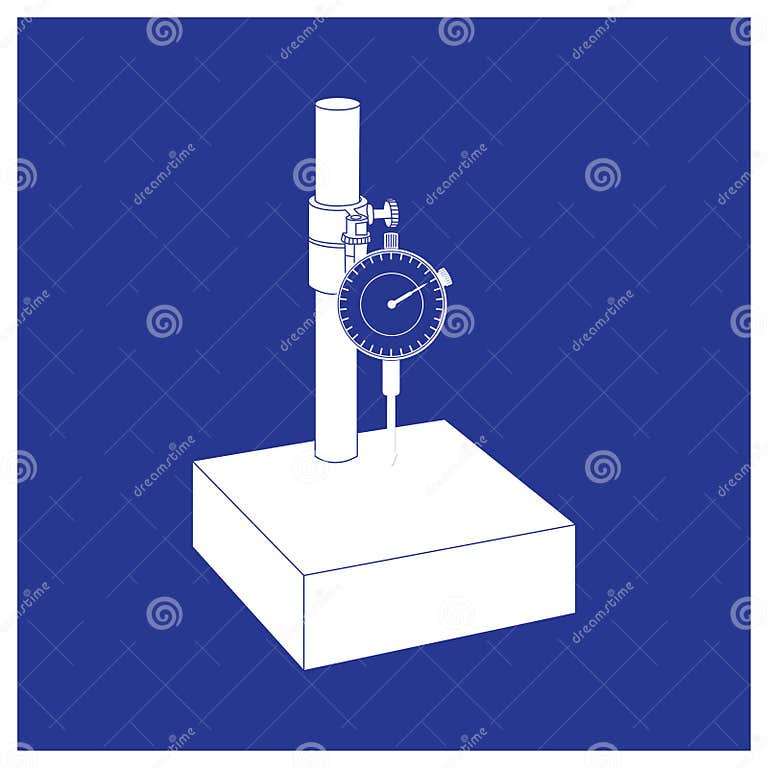 Dial Indicator Logo Simple Design Stock Illustration - Illustration of ...