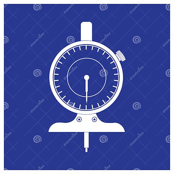 Dial Indicator Logo Simple Design Stock Illustration - Illustration of ...
