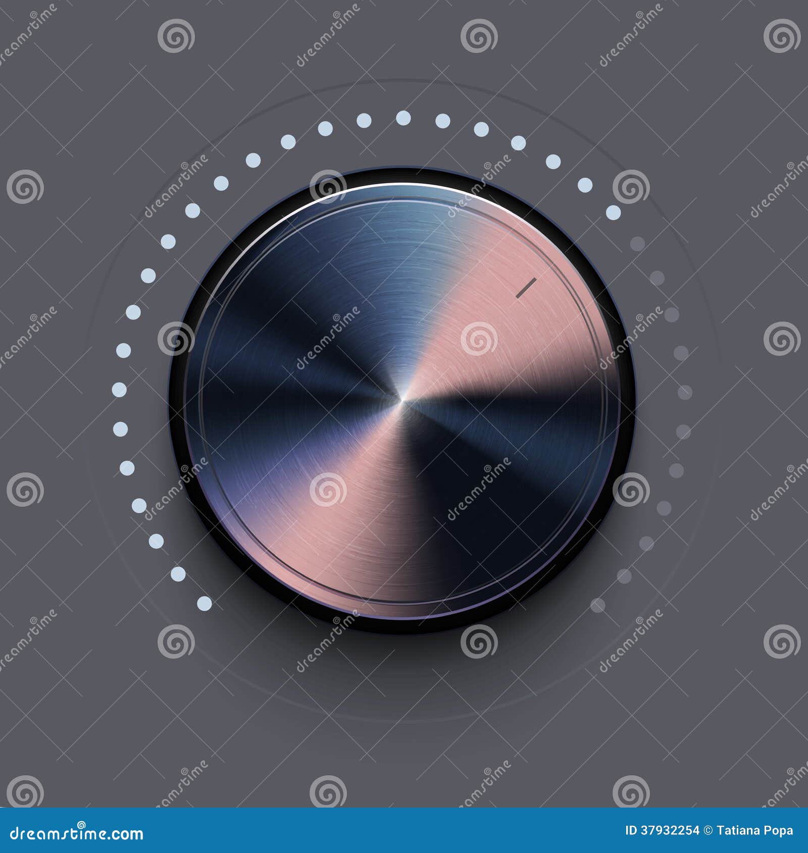 Dial knob stock vector. Illustration of stereo, metal - 37932254