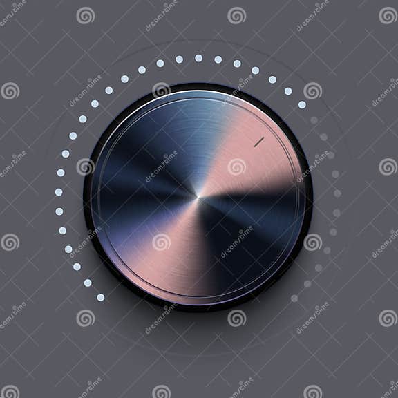 Dial knob stock vector. Illustration of stereo, metal - 37932254