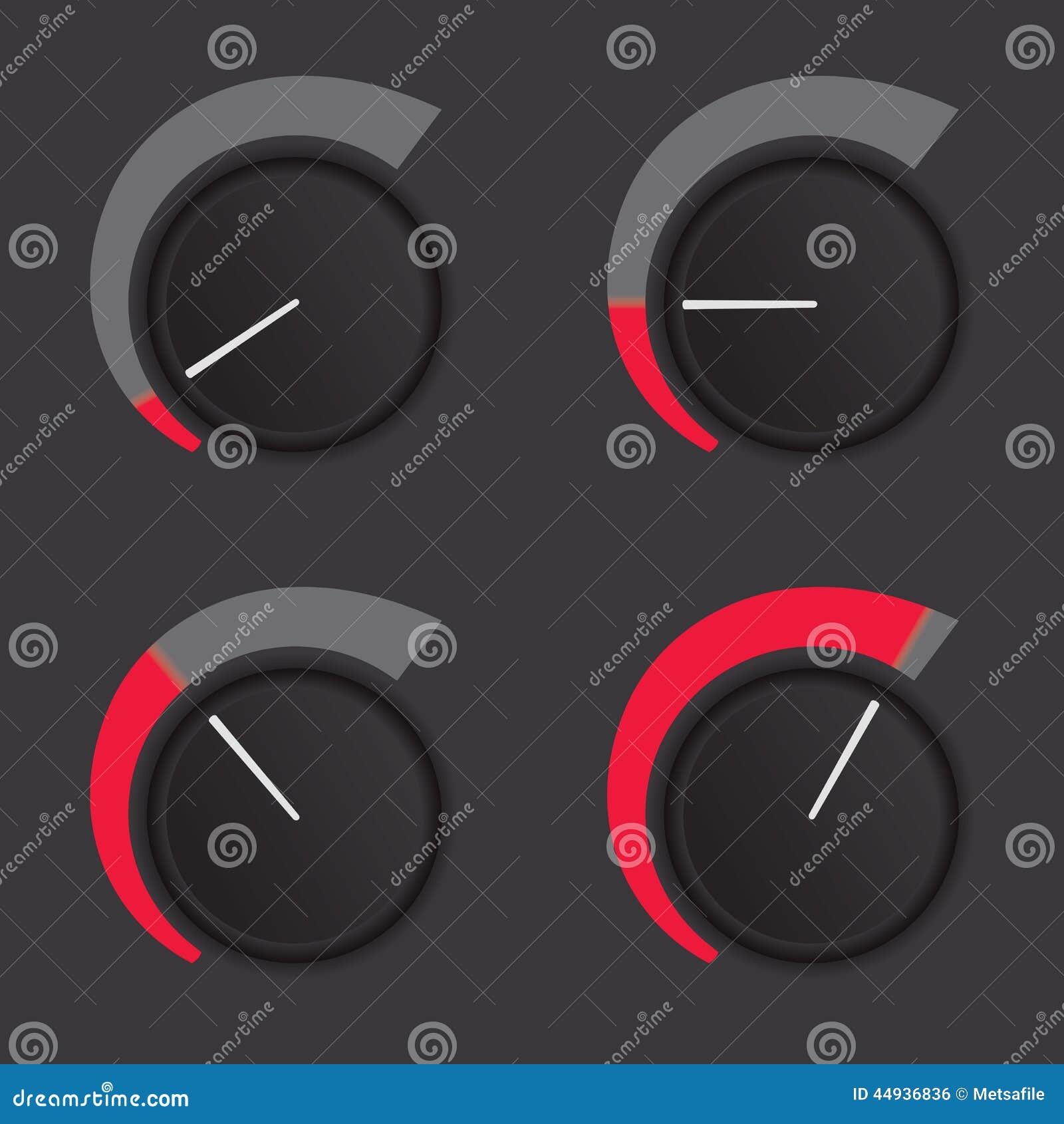 Dial levels stock vector. Illustration of measurement - 44936836