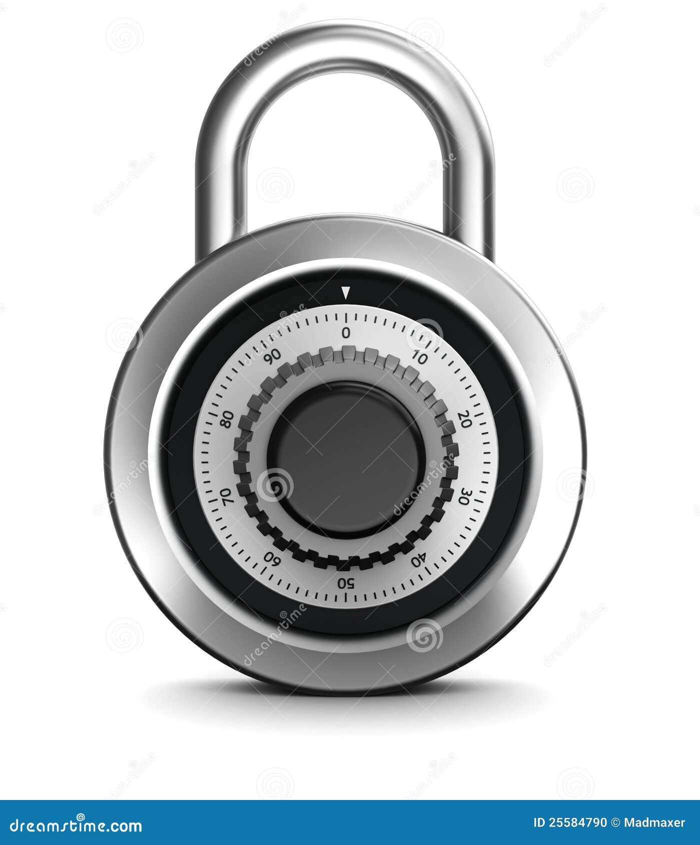 Dial lock stock illustration. Illustration of chrome - 25584790