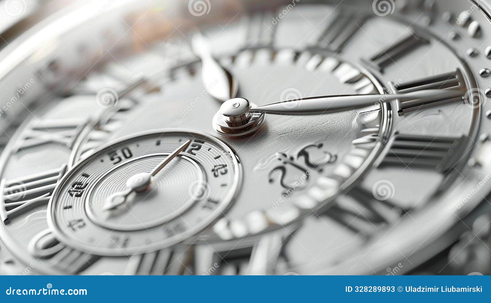 Dial of a Mechanical Watch with Hands and Numbers. Generated by ...