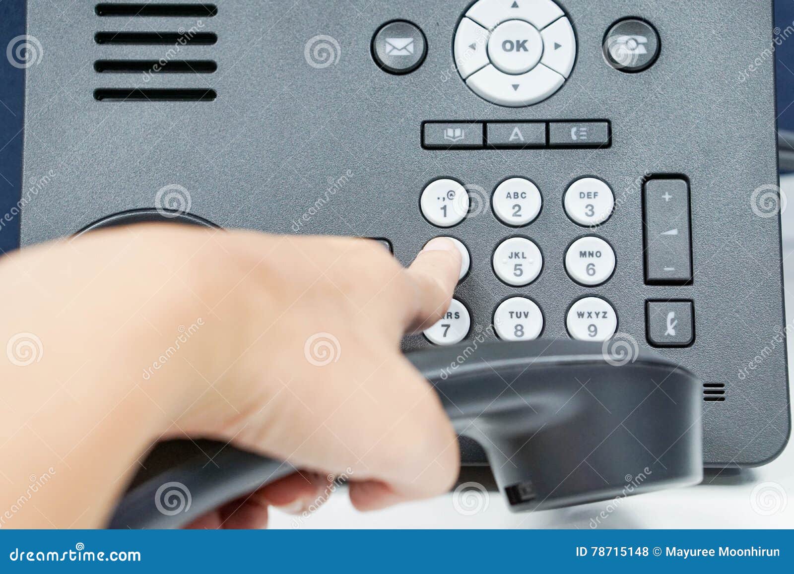 Dial the Numeric Keypad of IP Phone Stock Photo - Image of ...