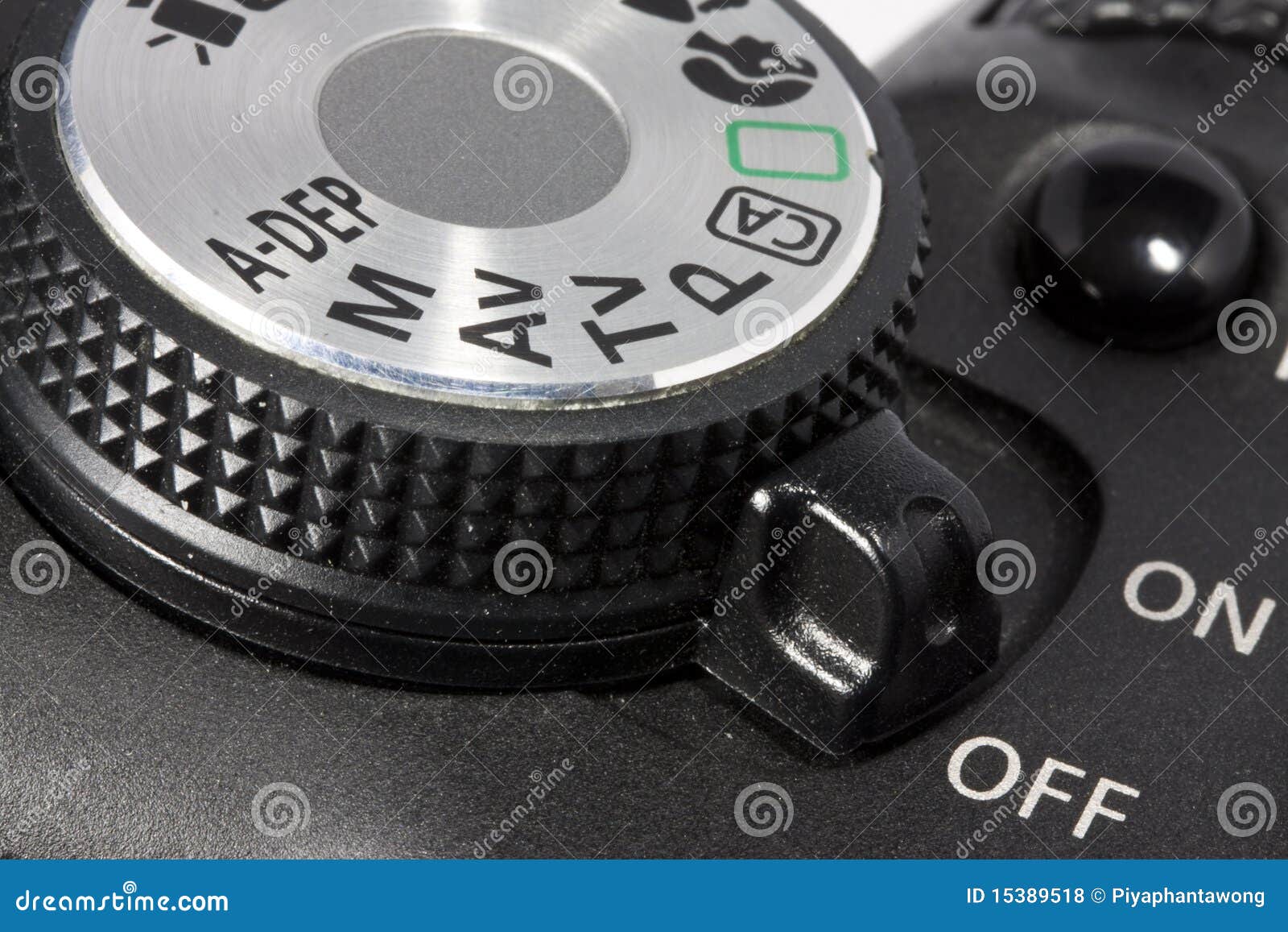 Dial and on/off Button on DSLR Camera Stock Photo - Image of megapixel ...