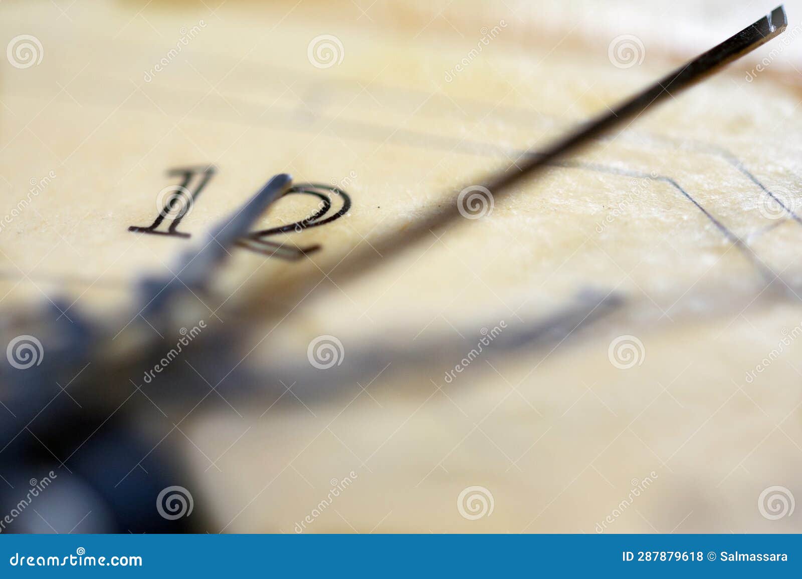 Dial of an old clock stock photo. Image of performance - 287879618