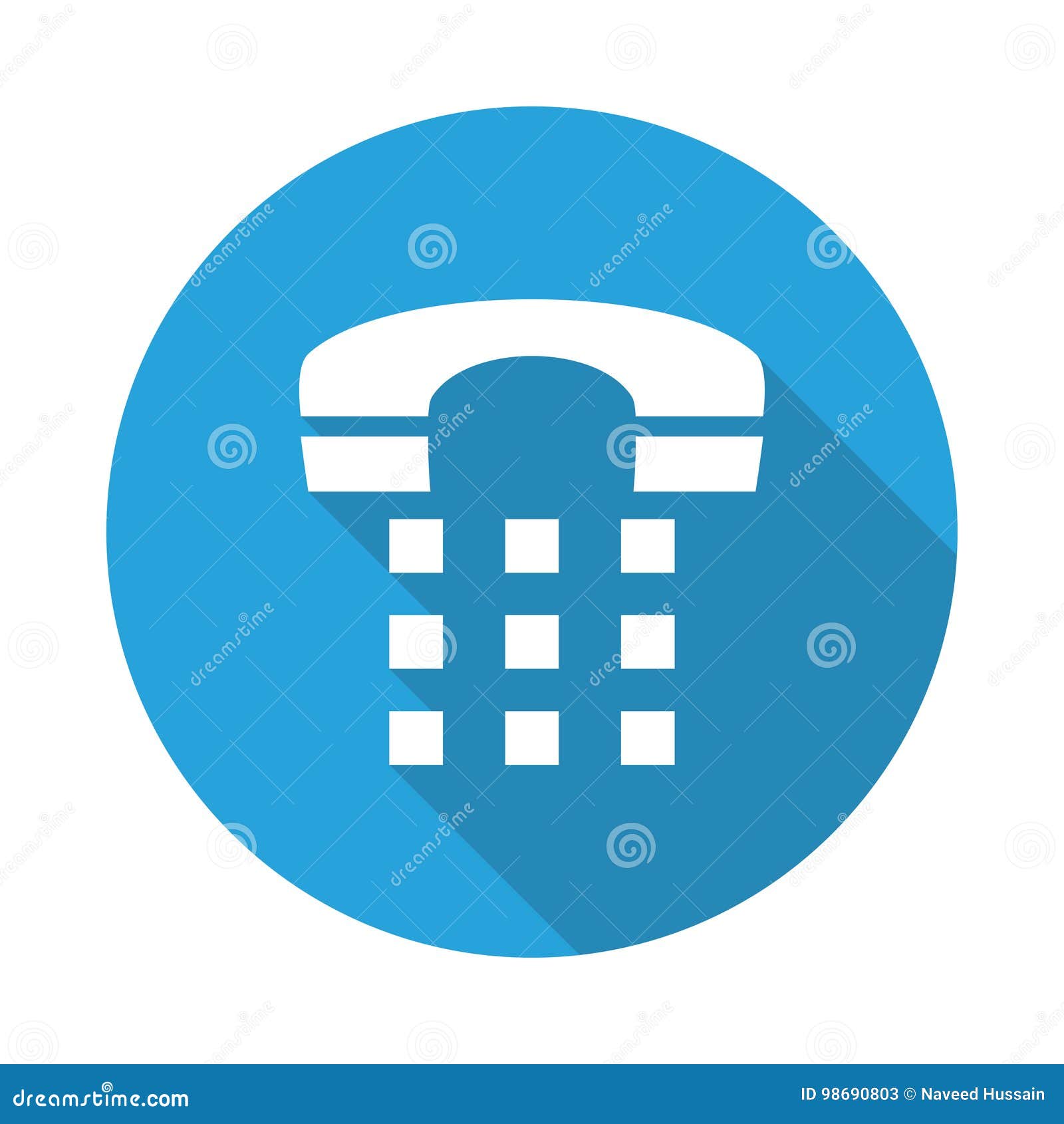 Dial pad icon stock illustration. Illustration of dial - 98690803