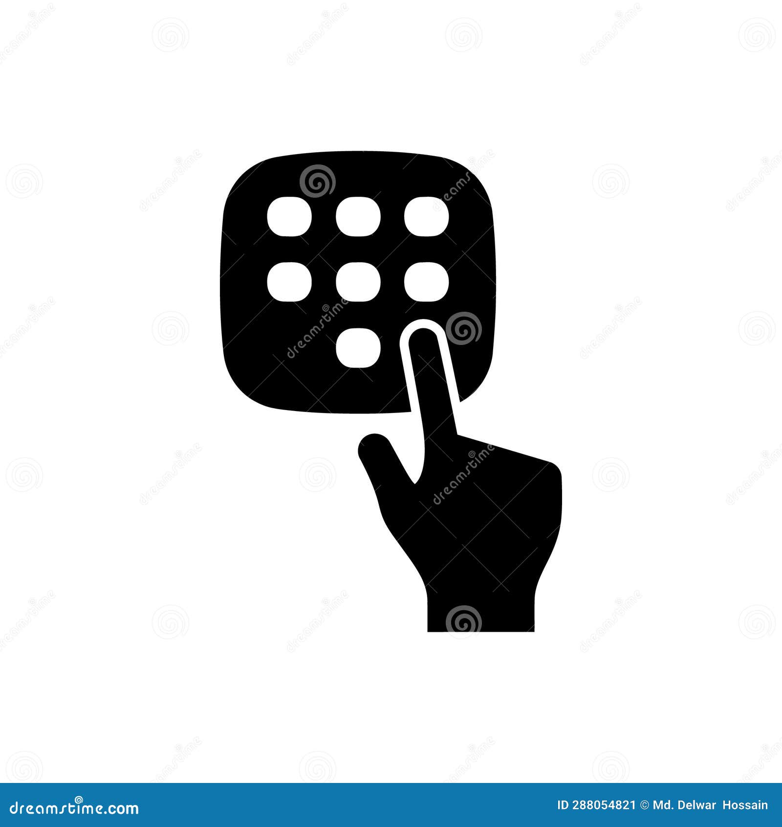 Dial pad icon stock vector. Illustration of number, presentation ...