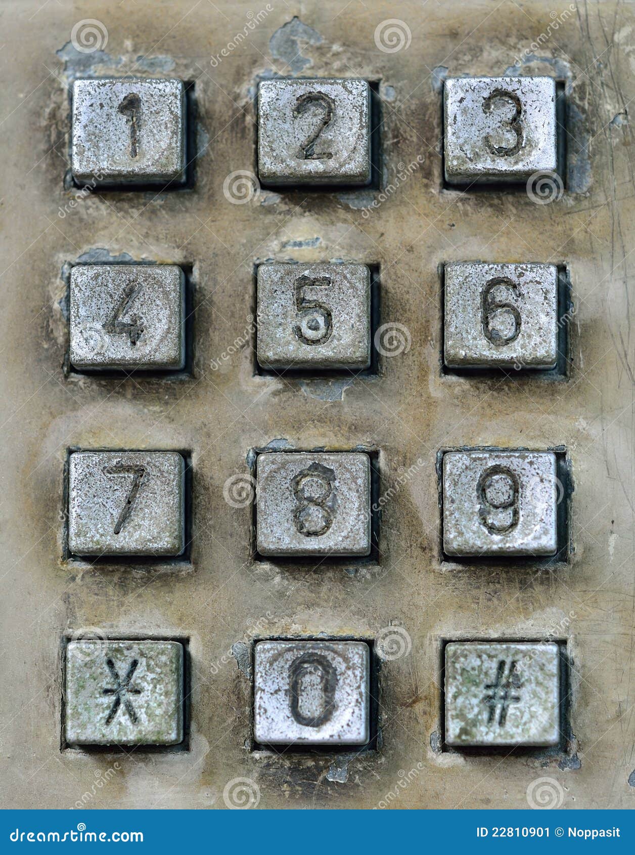 Dial Pad of Public Telephone Box Stock Image - Image of communicate ...