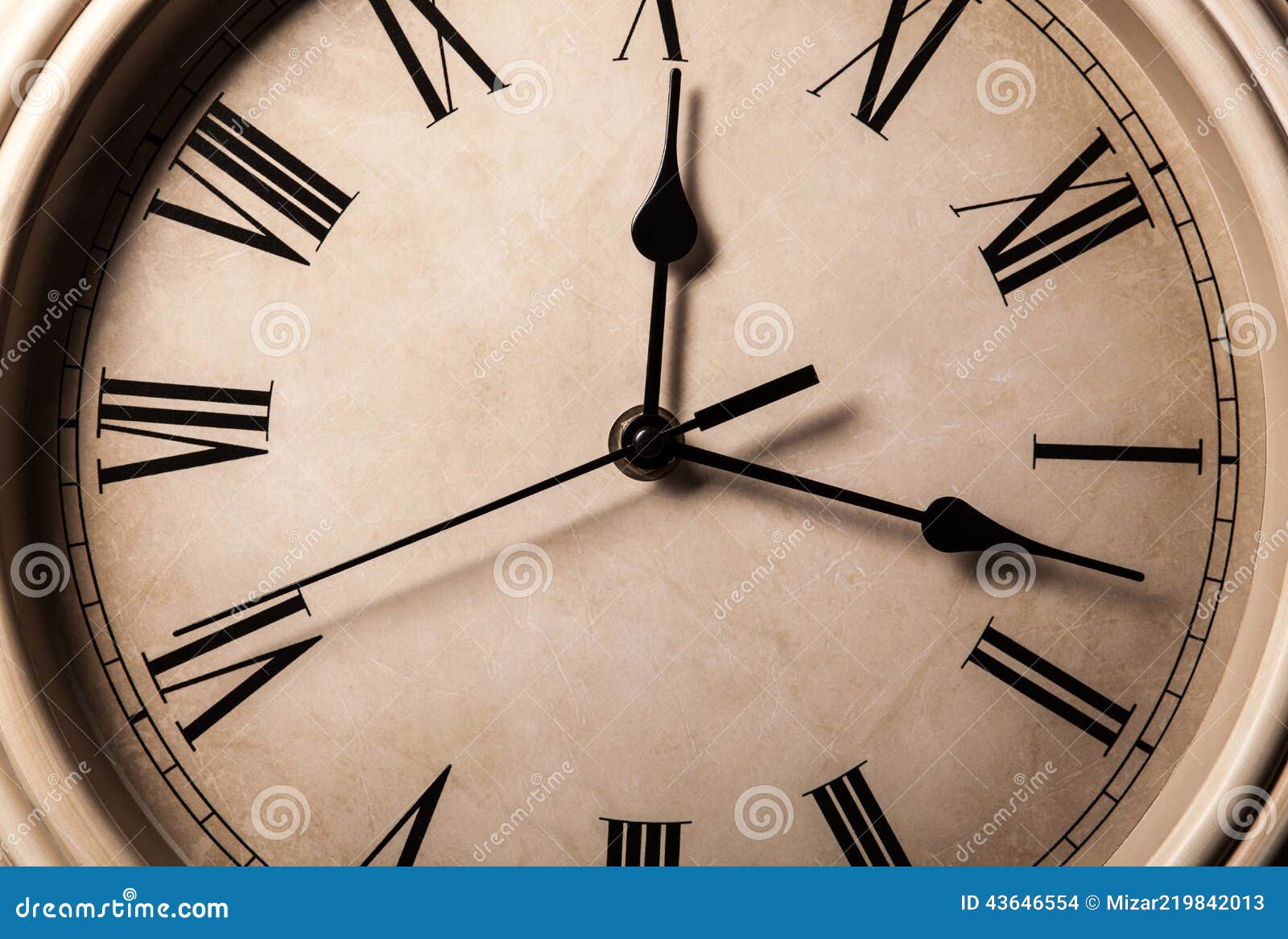 Dial with Roman Numerals and Arrows Stock Photo - Image of macro, face ...
