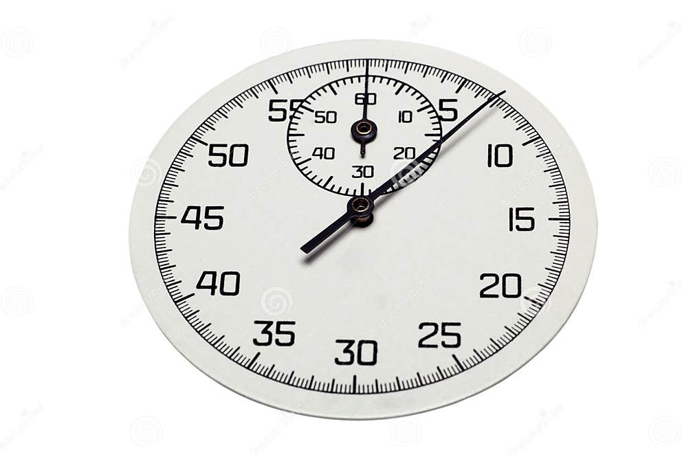 The Dial of a Stop Watch Counting the Seconds Stock Image - Image of ...