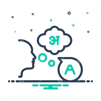 Mix Icon for Dialect, Bilingual and Regional Stock Vector ...