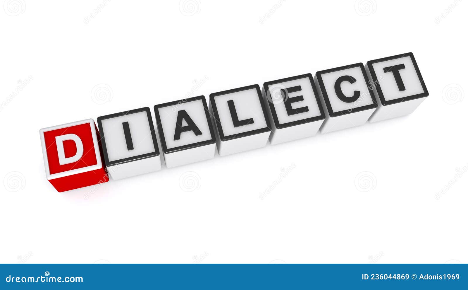 Dialect Word Block on White Stock Illustration - Illustration of ...