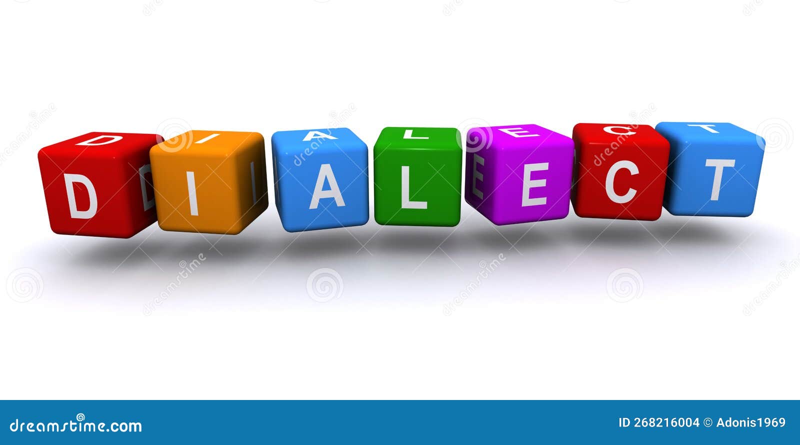 Dialect Word Block on White Stock Illustration - Illustration of close ...