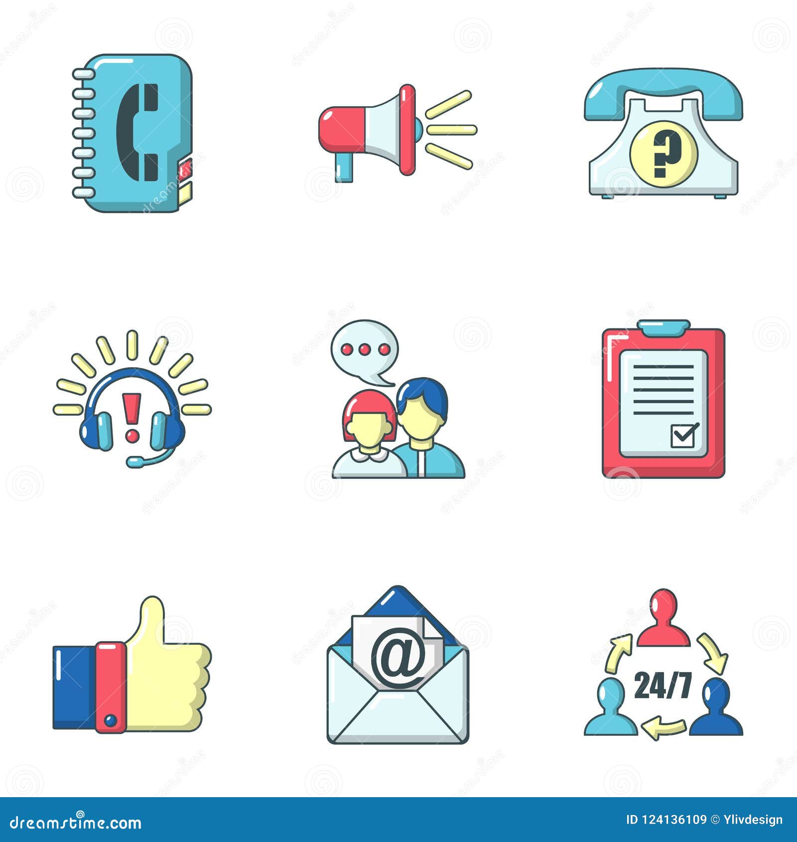 Dialer Icons Set, Cartoon Style Stock Vector - Illustration of ...