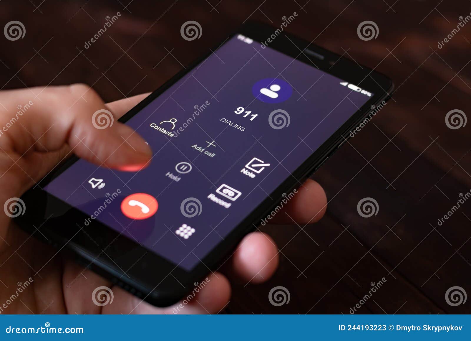 Dialing 911, Call 911. Emergency Concept: Man Using a Digital Phone ...