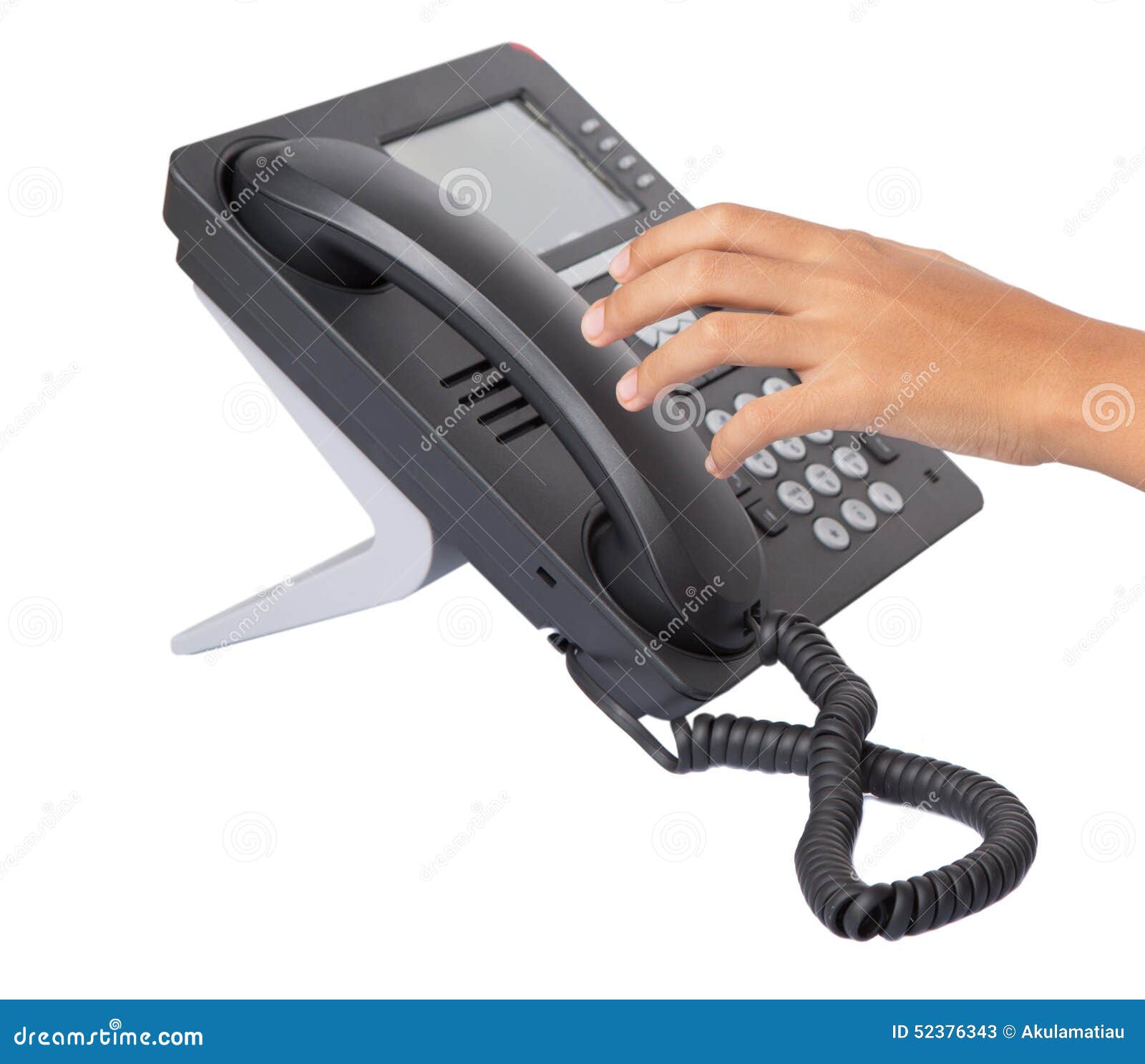 Dialing Desktop Telephone V Stock Image - Image of corporate, digital ...