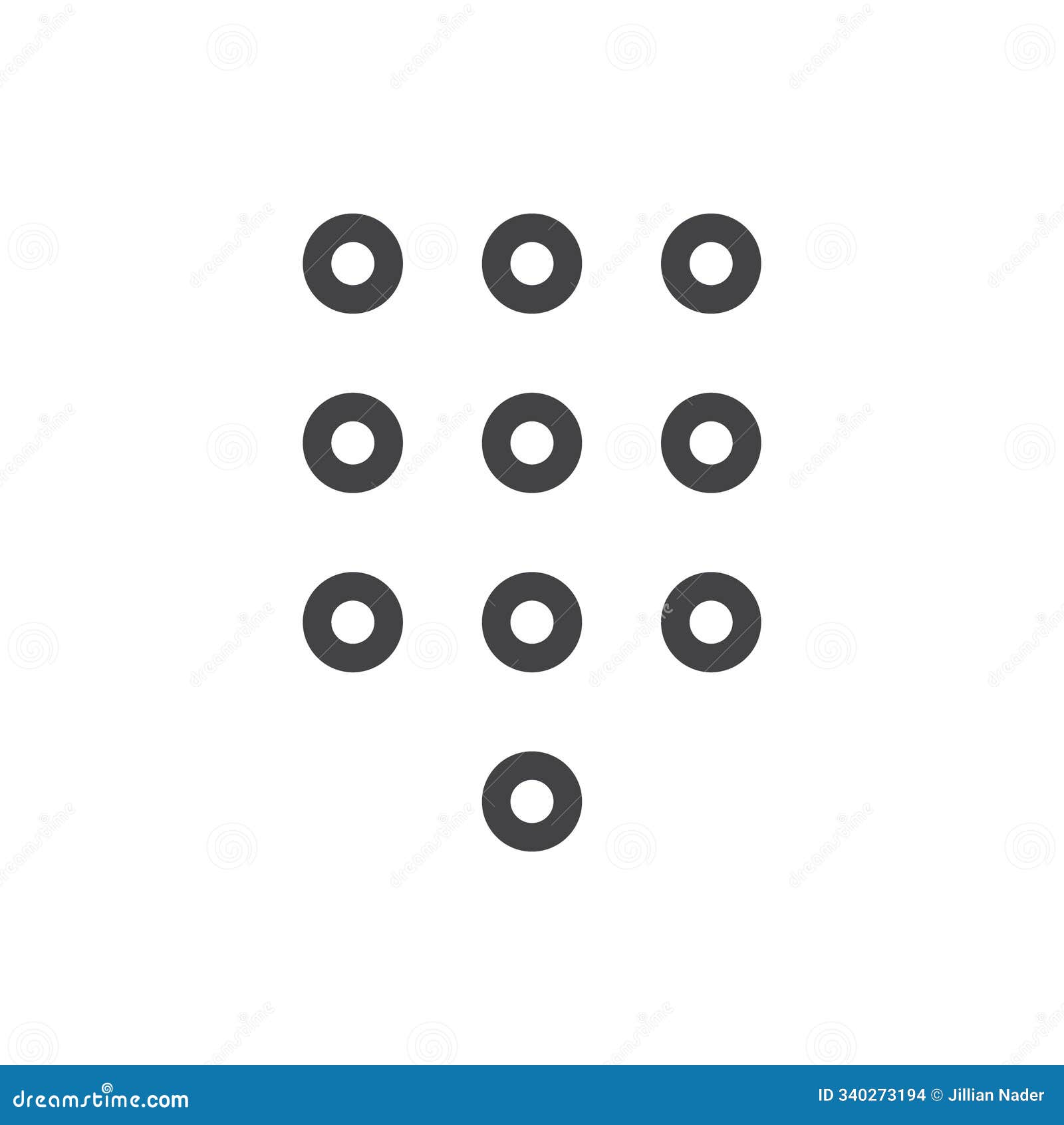 Dialing Keypad Icon Thin Outline Art Symbol Stock Vector - Illustration ...