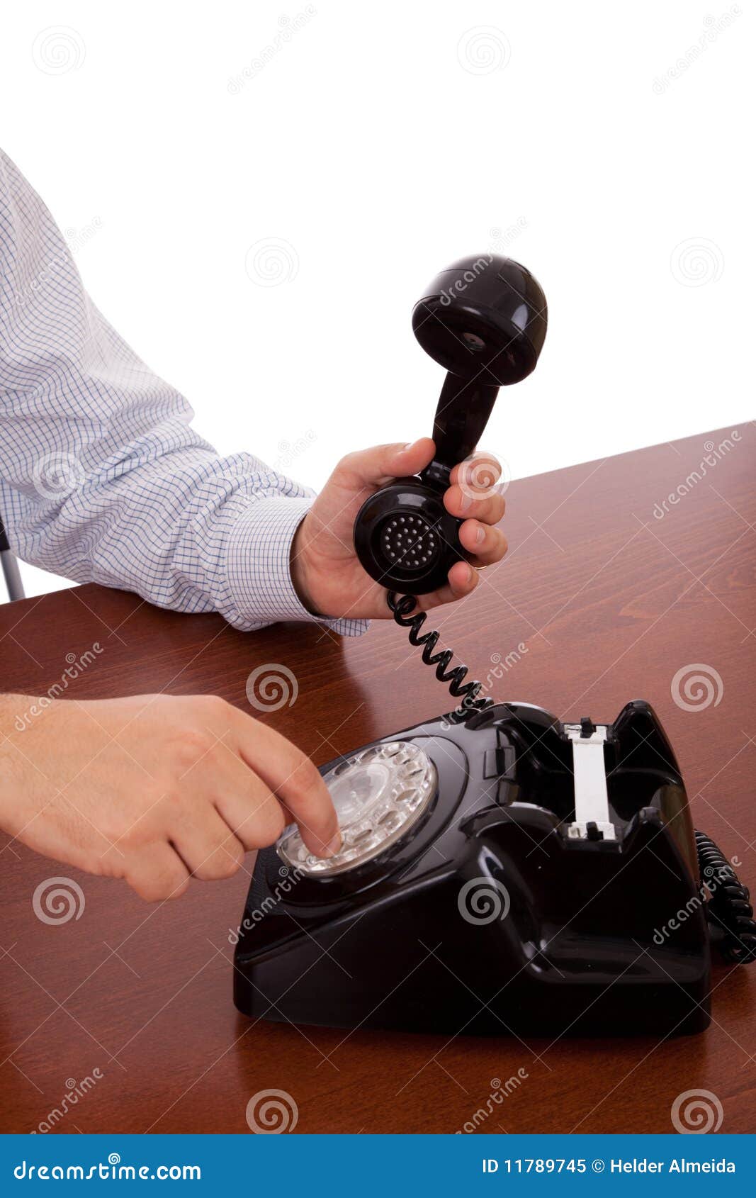 Dialing a Number on the Telephone Stock Image - Image of professional ...