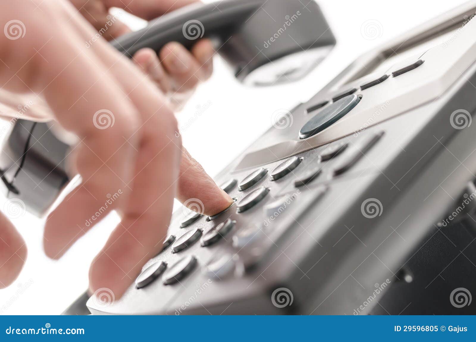 Dialing a Phone Number Closeup Stock Image - Image of background ...