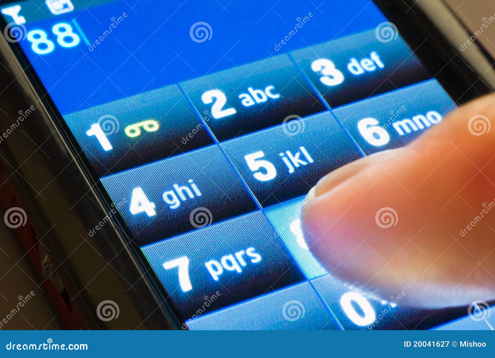 Dialing on Touchscreen Smartphone Stock Image - Image of gadget, finger ...