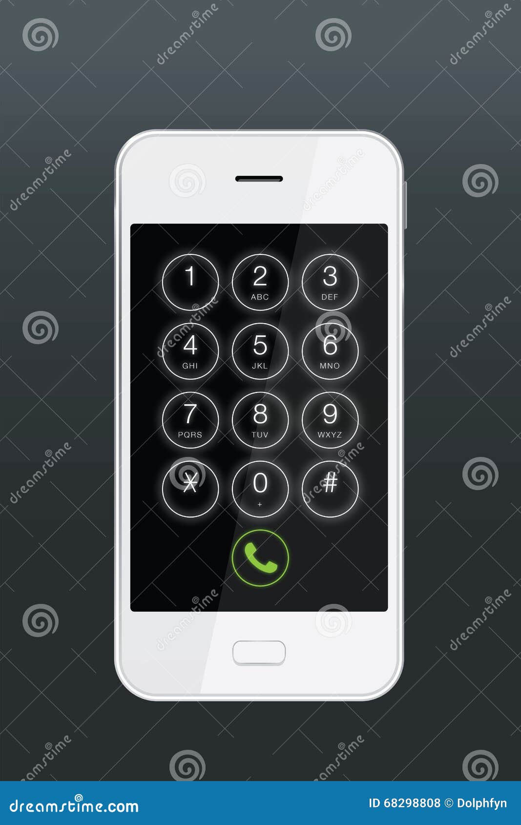 Dialing on Touchscreen Smartphone Stock Photo - Image of screen ...