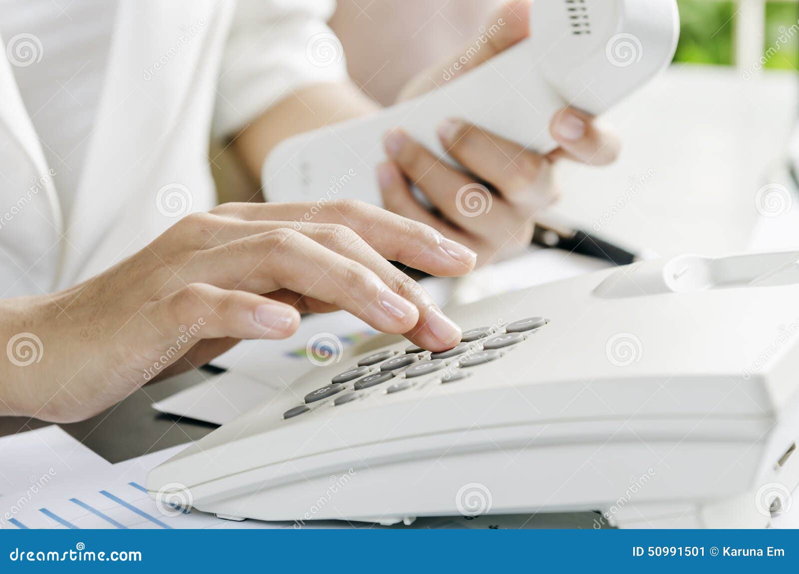 Dialling on a telephone stock image. Image of computer - 50991501