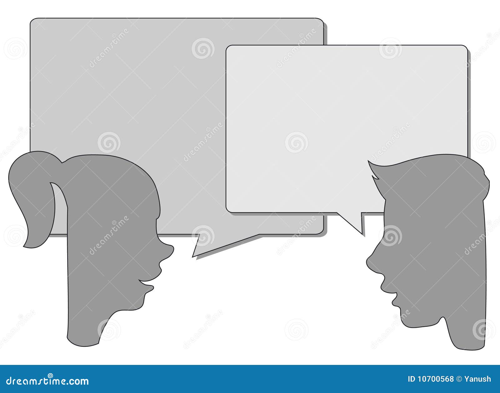 Dialog stock vector. Illustration of girl, head, compose - 10700568