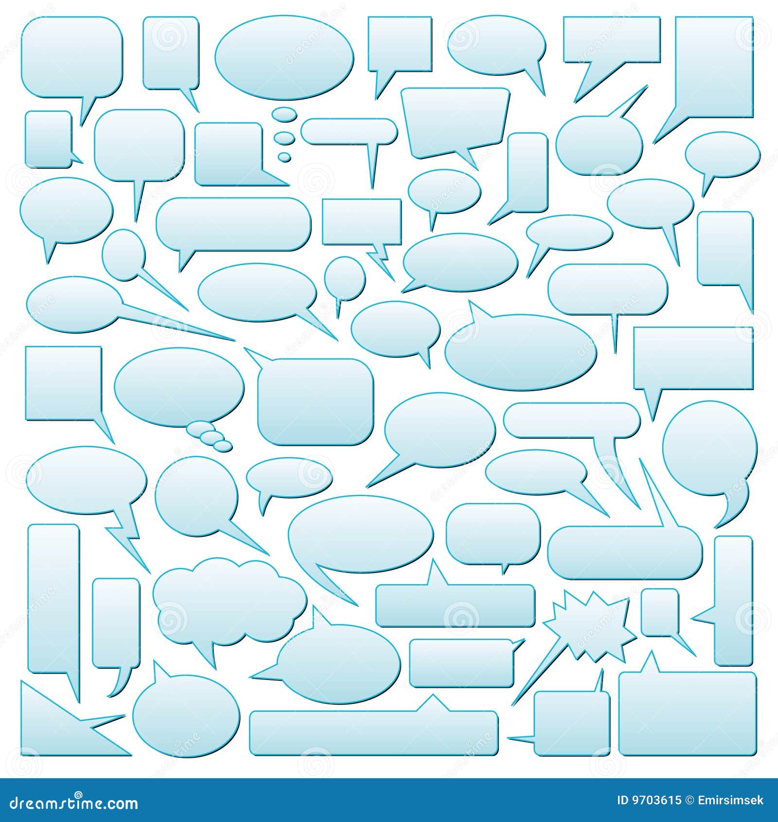 Dialog Balloons stock vector. Illustration of blank, icons - 9703615