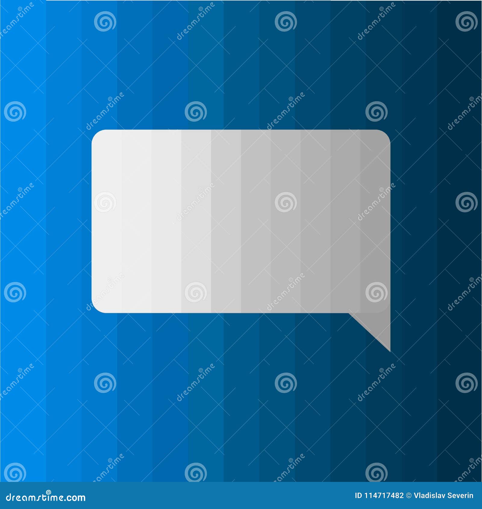 Dialog Box Icon on Blue Background Stock Illustration - Illustration of ...