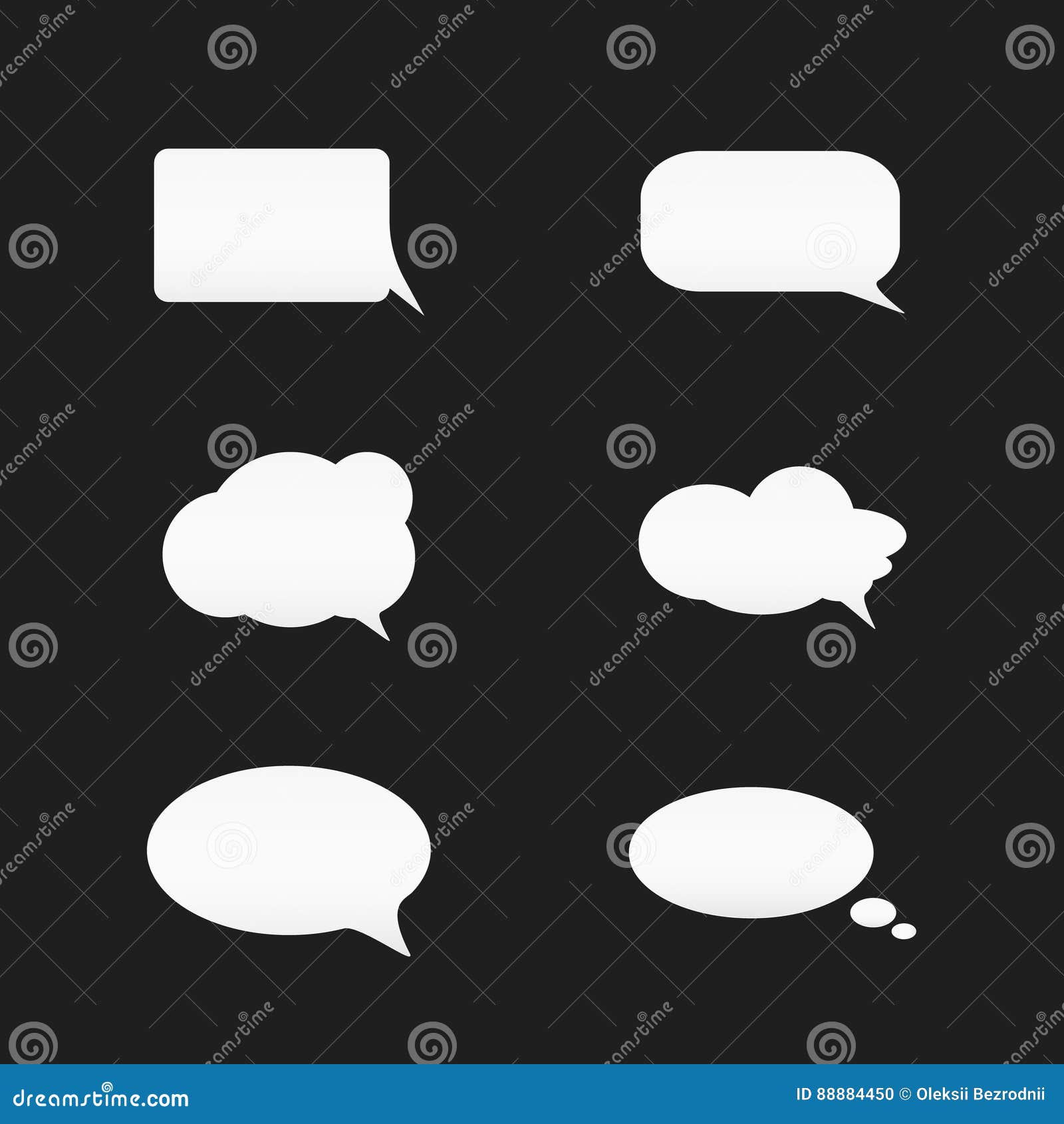 Dialog box set stock vector. Illustration of communicate - 88884450