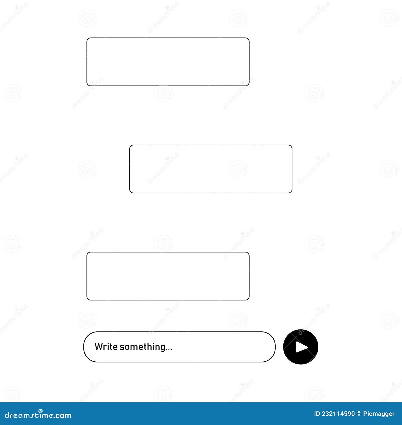 Dialog box vector. stock vector. Illustration of media - 232114590