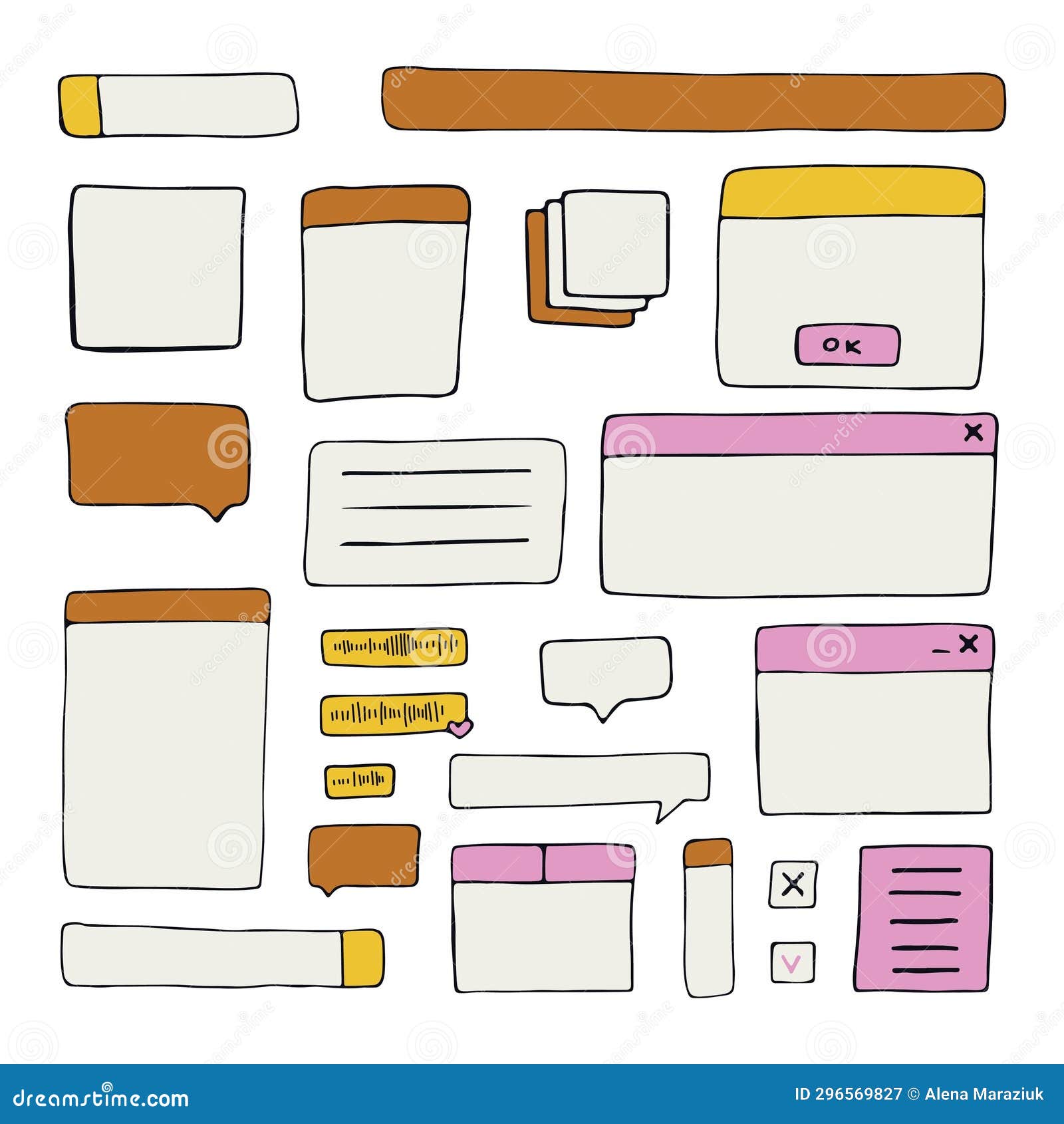 Dialog Boxes Old. Retro Pc Elements, User Interface, Operating System ...