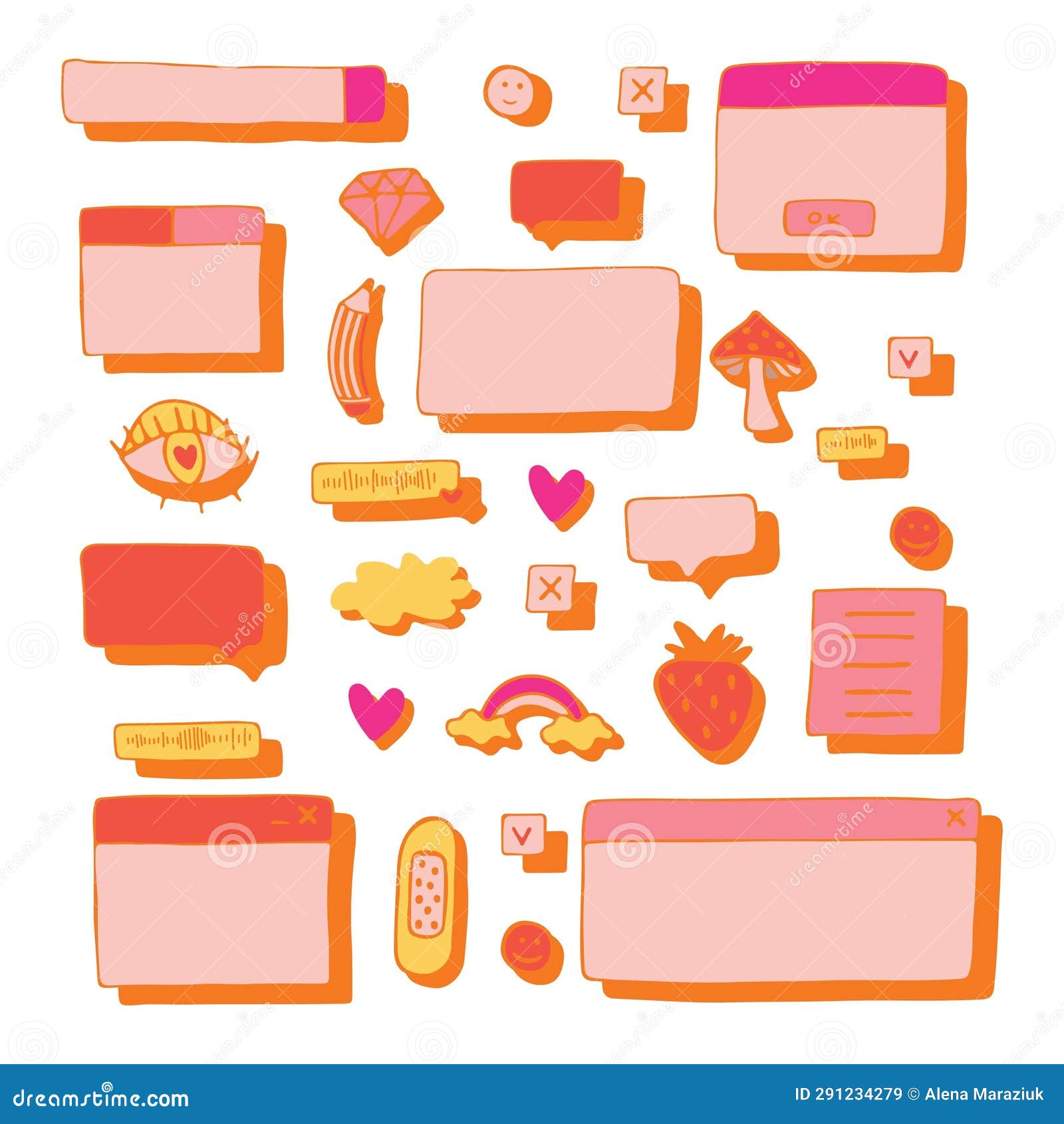 Dialog Boxes Old. Retro Pc Elements, User Interface, Operating System ...