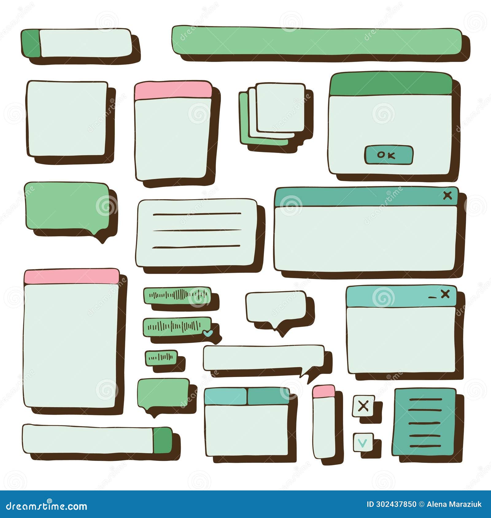 Dialog Boxes Old. Retro Pc Elements, User Interface, Operating System ...