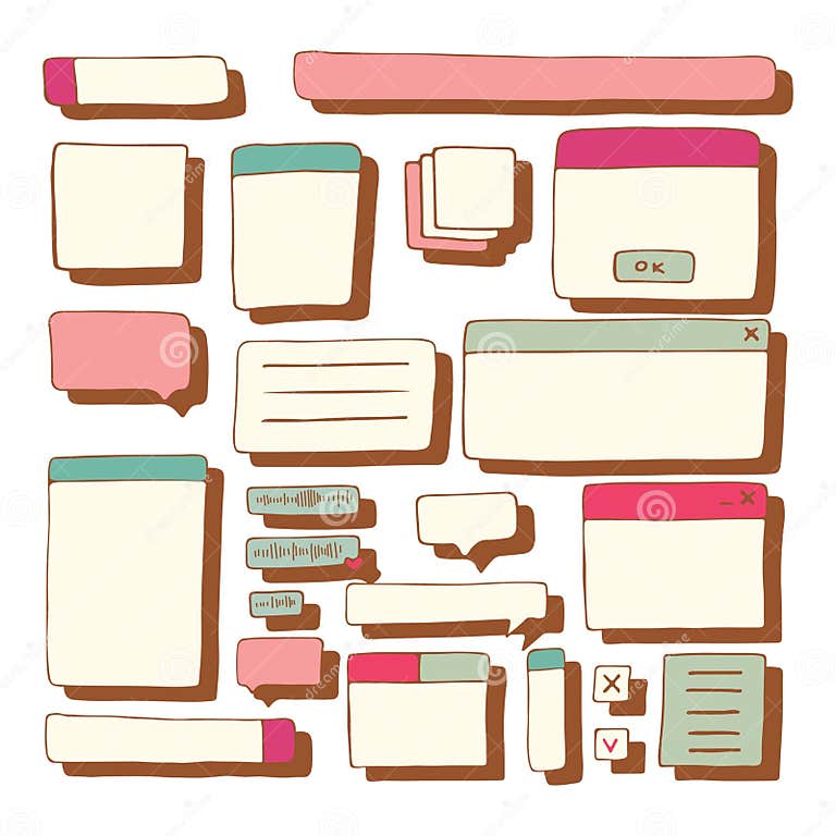 Dialog Boxes Old. Retro Pc Elements, User Interface, Operating System, Windows, Icons in Trendy ...