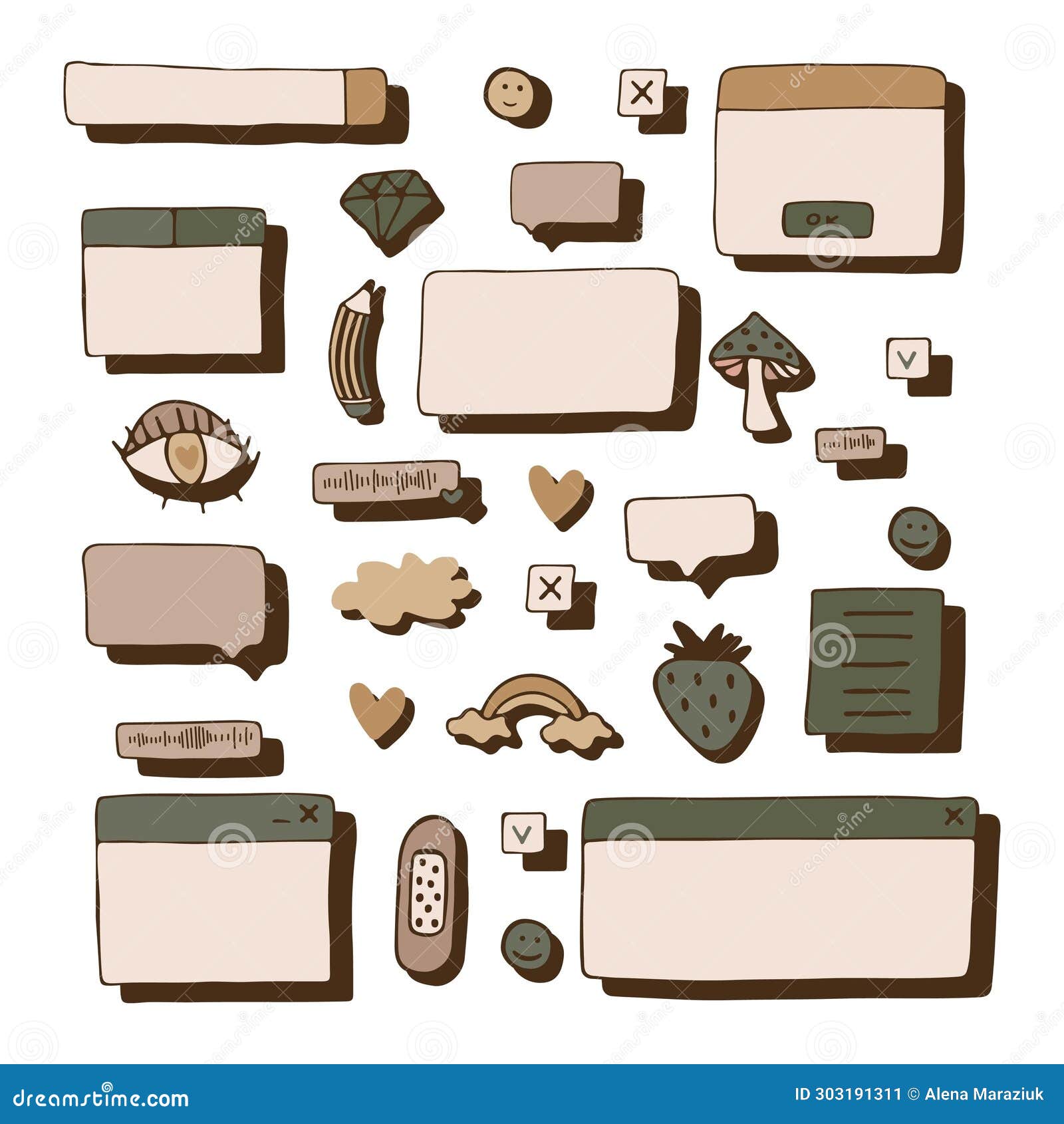 Dialog Boxes Old. Retro Pc Elements, User Interface, Operating System ...