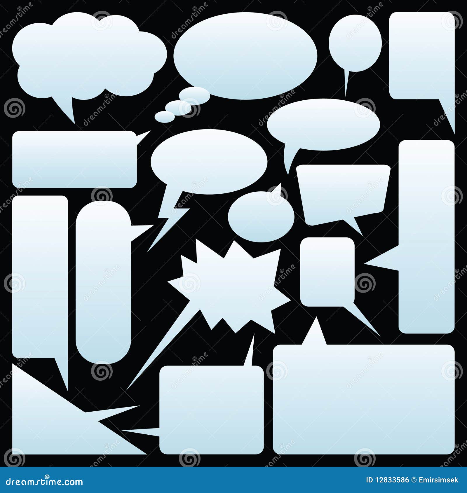 Dialog Bubbles stock vector. Illustration of announcement - 12833586
