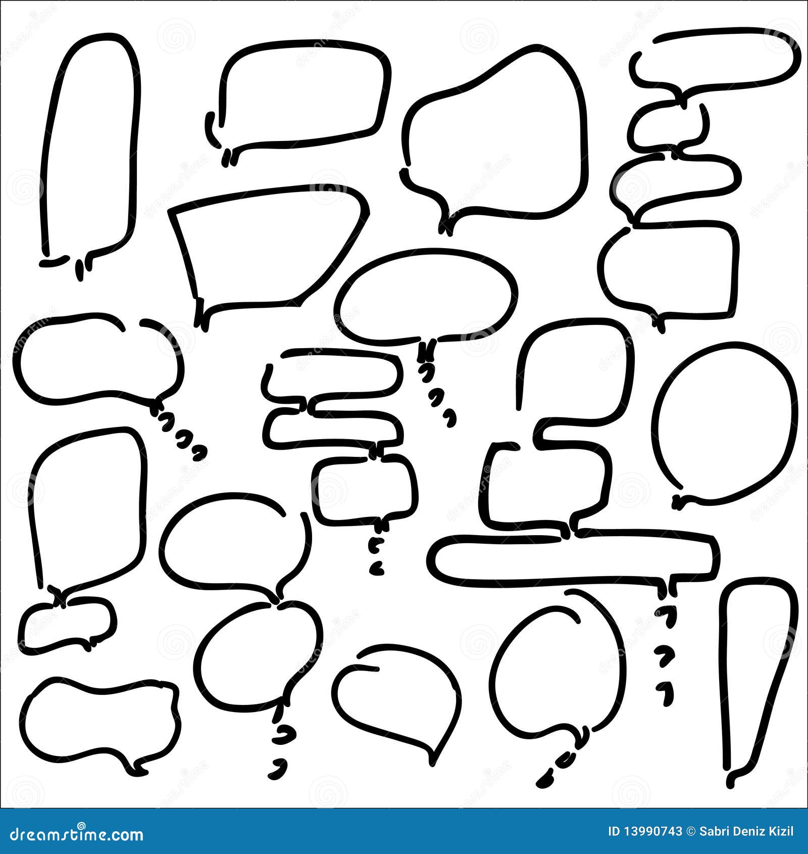 Dialog bubbles stock vector. Illustration of mind, objects - 13990743