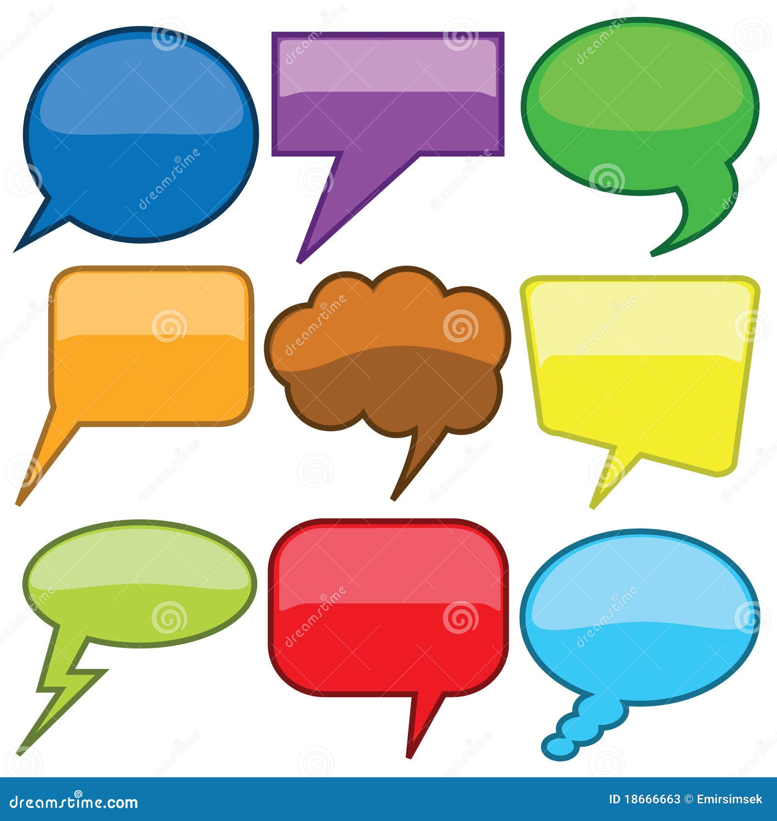 Dialog Bubbles stock vector. Illustration of isolated - 18666663