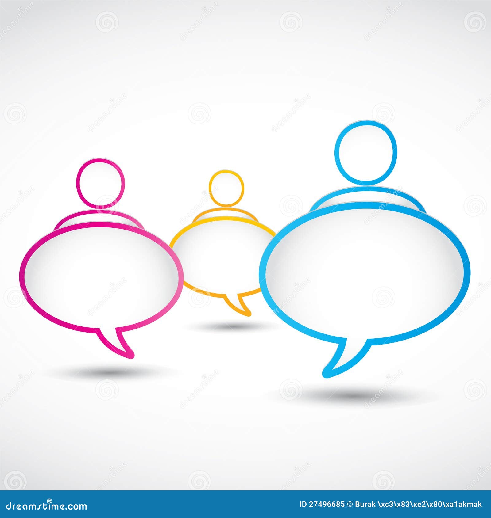 Dialog bubbles stock vector. Illustration of balloon - 27496685